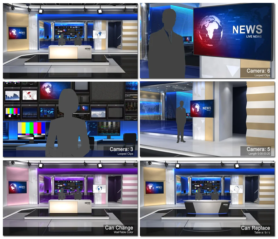 News Studio 101 | After Effects Virtual Set Template