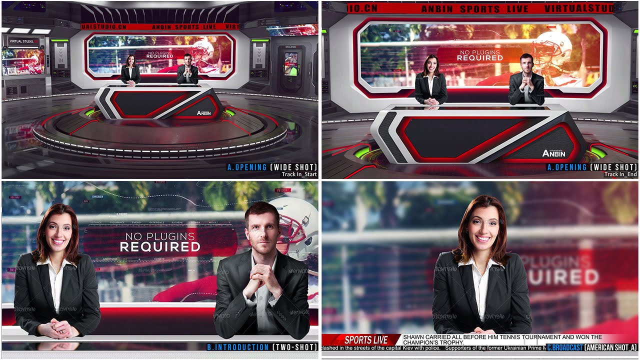 Virtual Studio 115 | After Effects virtual set Template