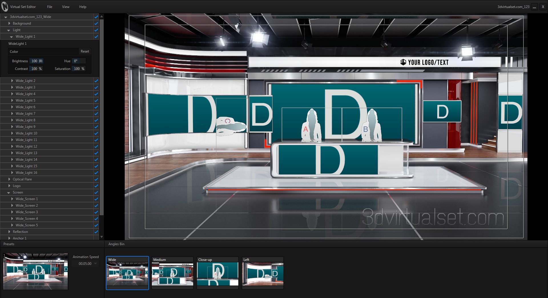 Virtual Set 123 For TriCaster | TriCaster Virtual studio Template