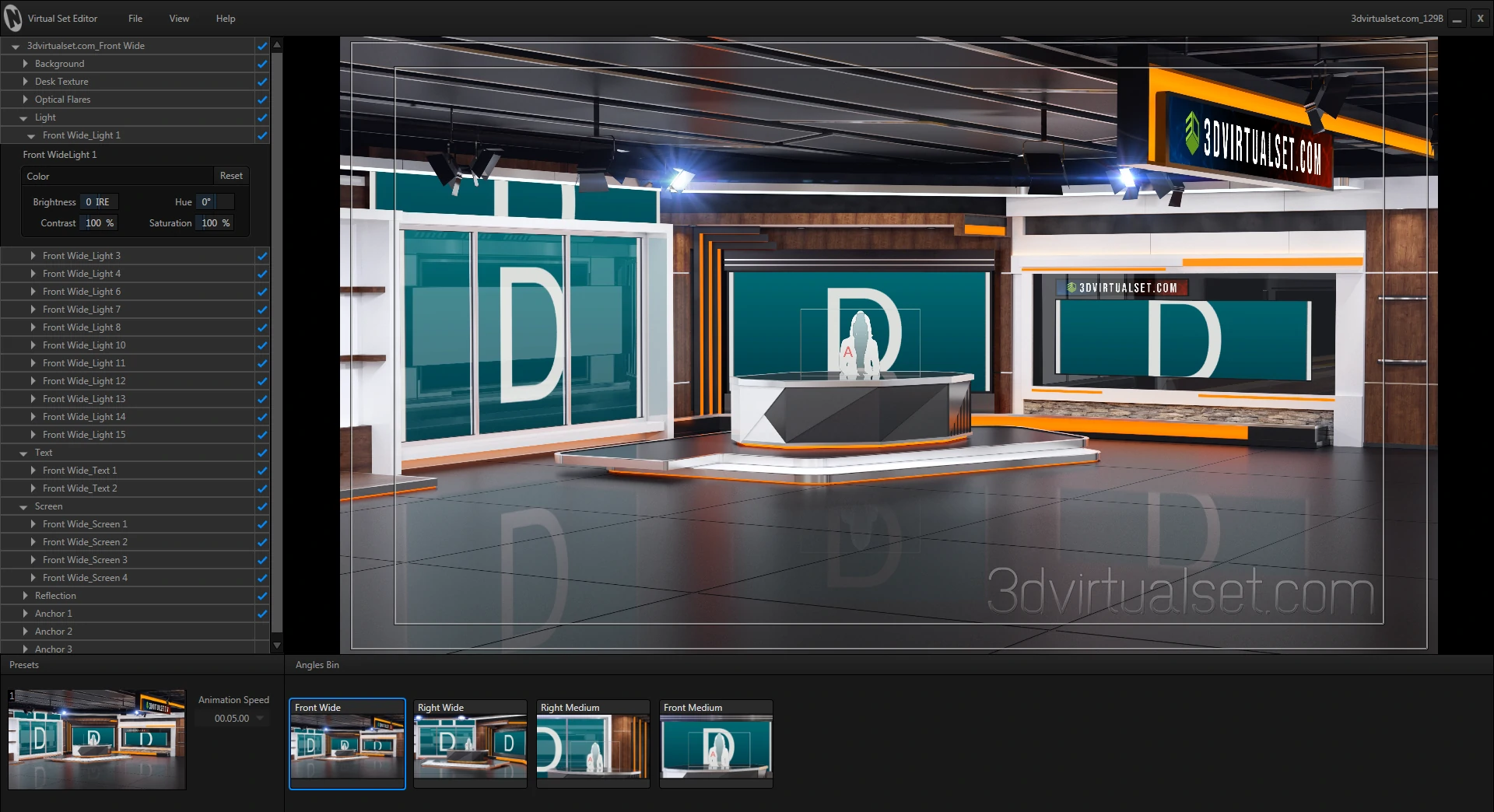 Virtual Set 129B For TriCaster | TriCaster Virtual studio Template