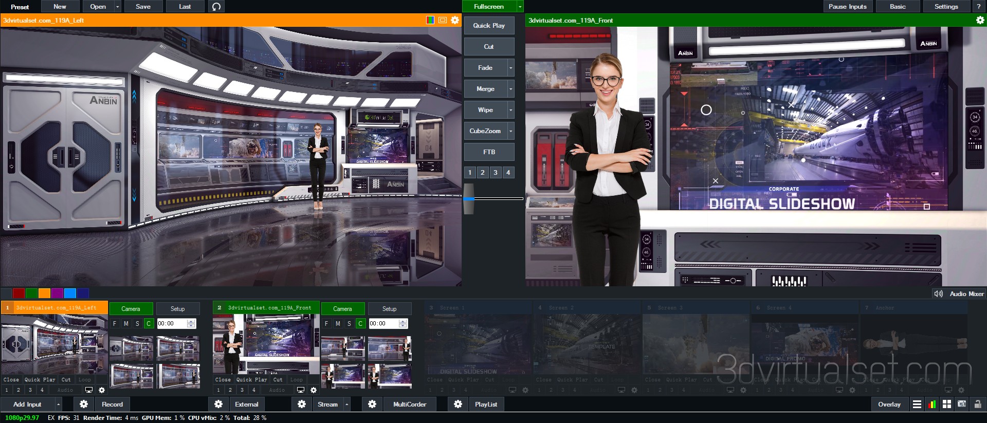 Home vMix Virtual Set 119A