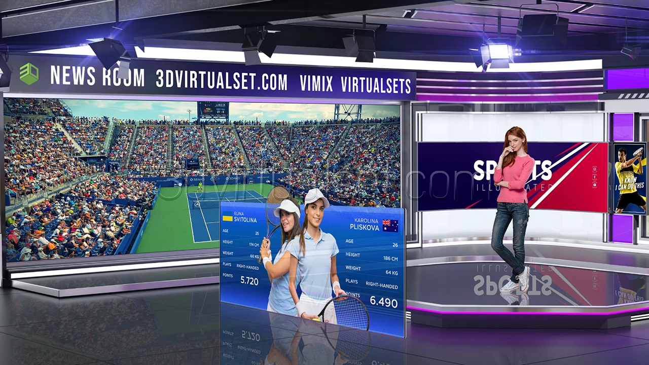 Virtual Set 128A For vMix | vMix Virtual studio Template