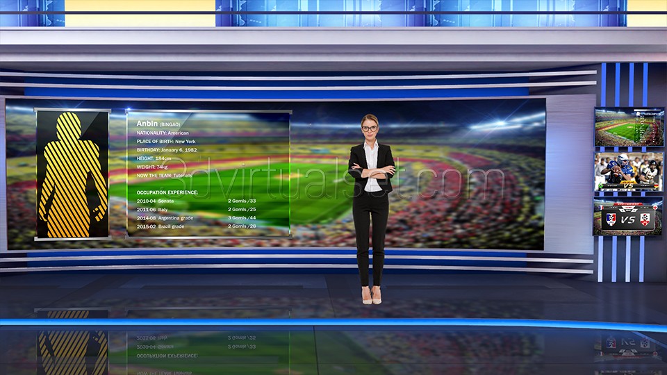 Virtual Studio 109A for vMix | vMix Virtual Set Template