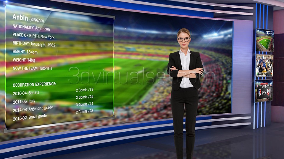 Virtual Studio 109A for vMix | vMix Virtual Set Template