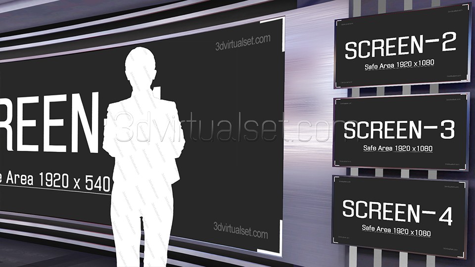 Virtual Studio 109A for vMix | vMix Virtual Set Template