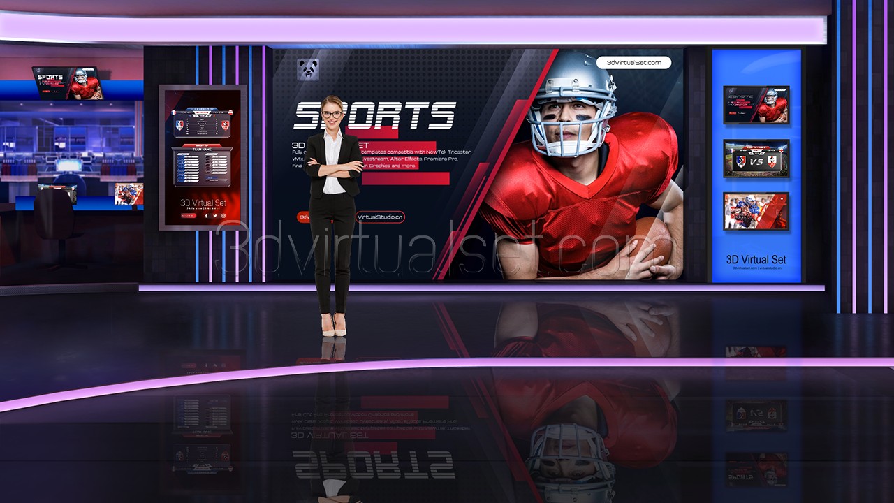 Virtual Studio 111A for vMix | vMix Virtual Set Template