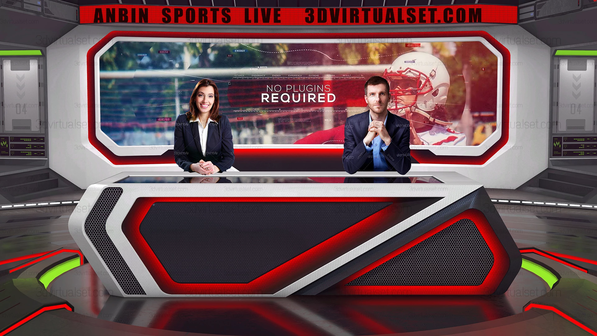 Virtual Studio 115 for vMix | vMix Virtual Set Template