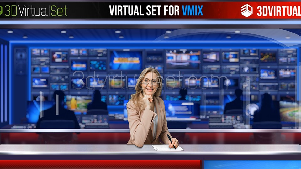 Virtual Studio 118B for vMix | vMix Virtual Sets Template