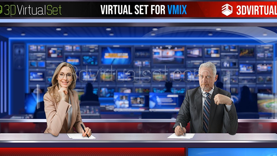 Virtual Studio 118B for vMix | vMix Virtual Sets Template